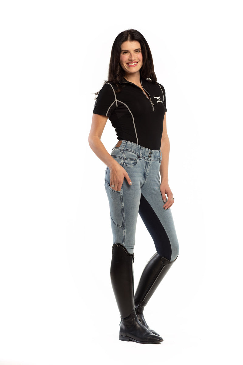 Equestrian Jean Full Seat Breeches in Faded Blue | Goode Rider